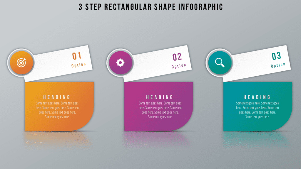 10.PowerPoint 3 step TRANSPARENT RECTANGULAR infographic - PowerUP with ...