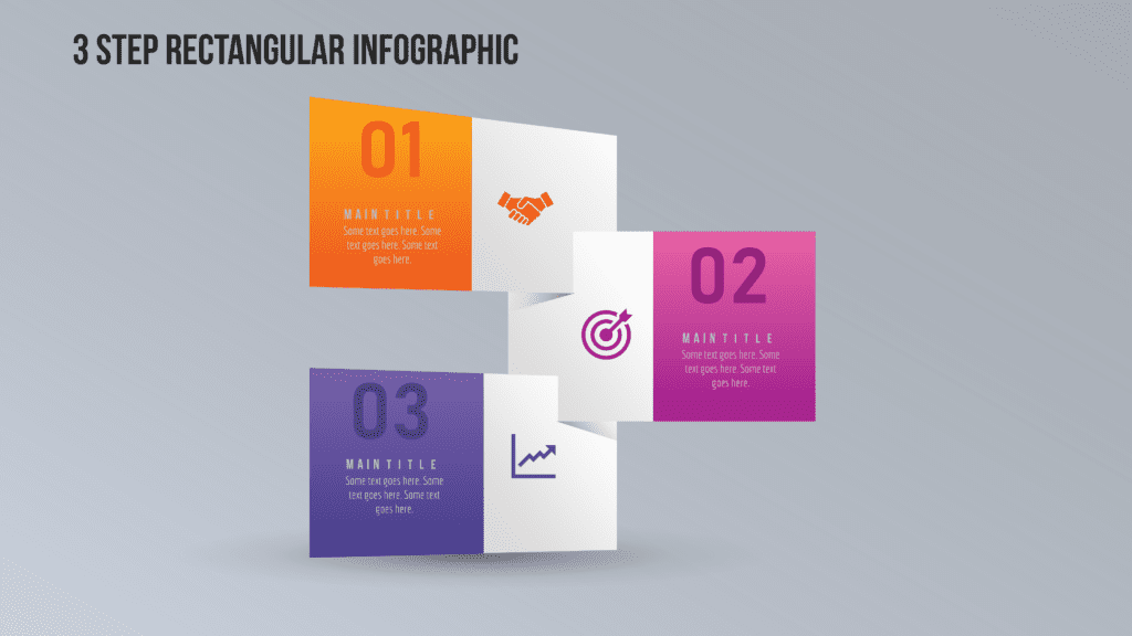 29.Create 3 Step Rectangular infographic - PowerUP with POWERPOINT
