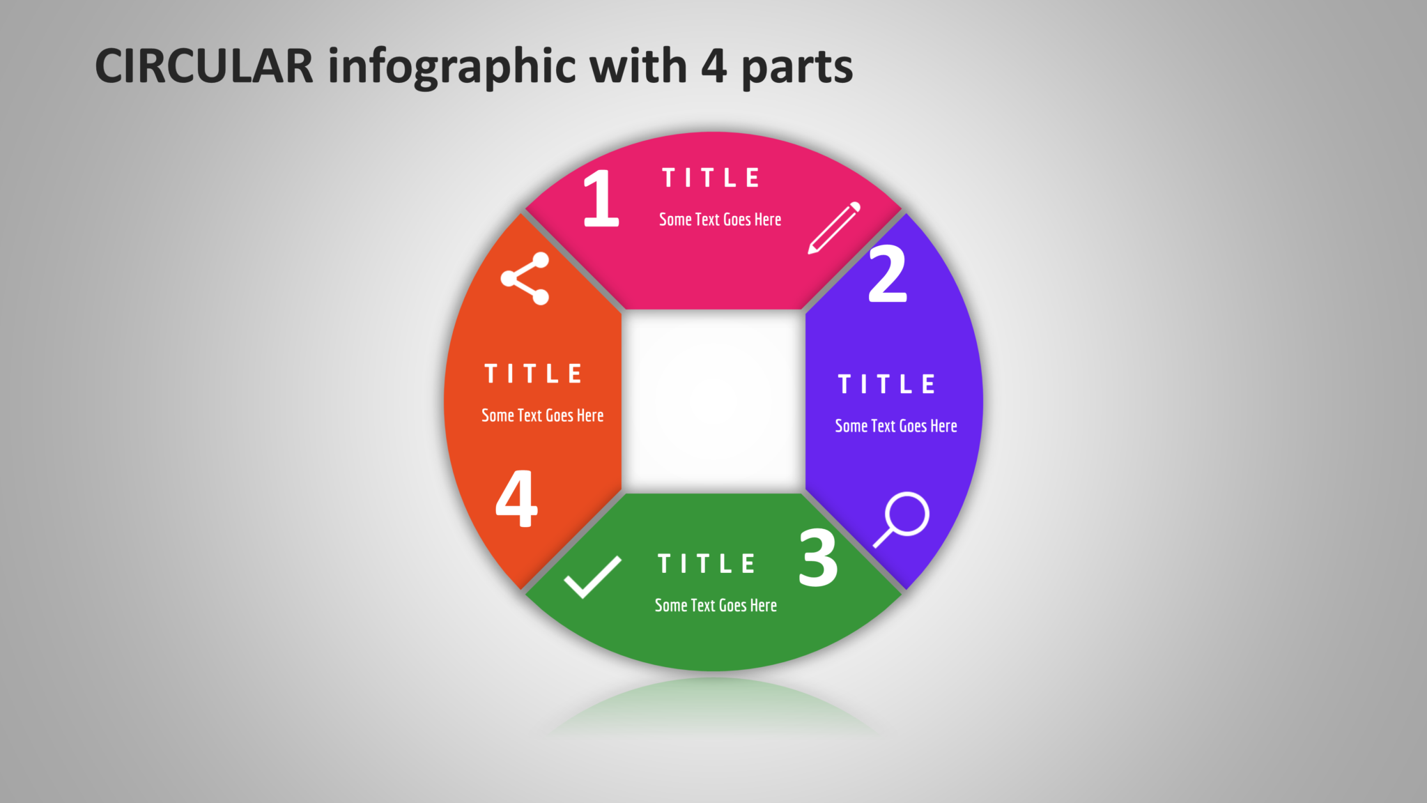 6.PowerPoint CIRCULAR infographic with 4 parts - PowerUP with POWERPOINT