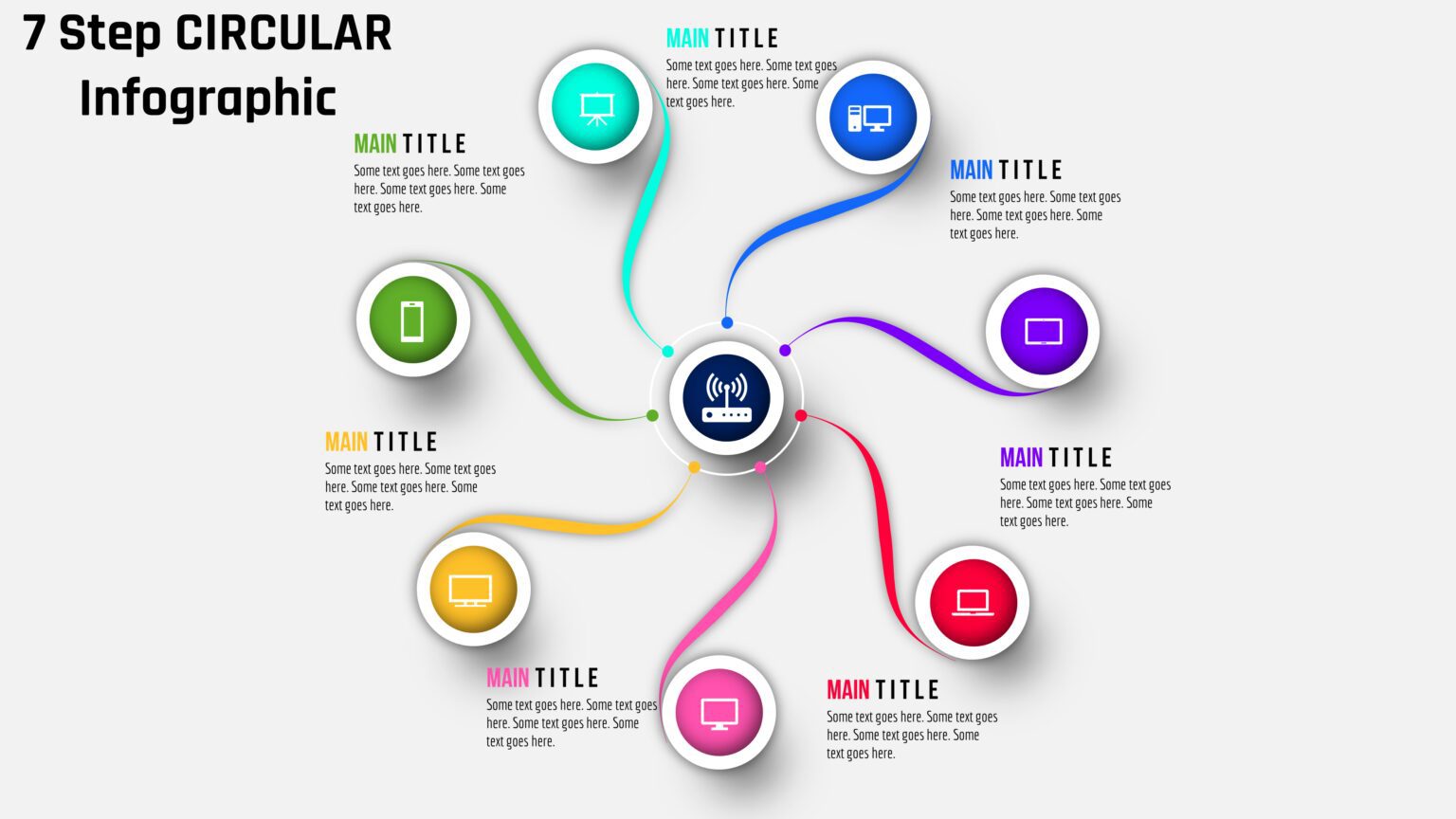7 Step Infographic PowerPoint Templates - PowerUP with POWERPOINT