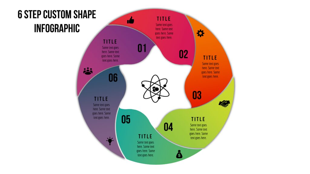 20.PowerPoint 6 step CUSTOM shape infographic - PowerUP with POWERPOINT 20.PowerPoint 6 step CUSTOM shape infographic - PowerUP with POWERPOINT