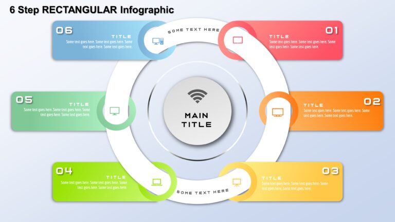 31 Powerpoint 6 Step Rectangular Infographic Powerup With Powerpoint
