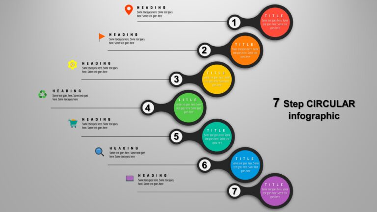 5.PowerPoint 7 Step CIRCULAR infographic - PowerUP with POWERPOINT