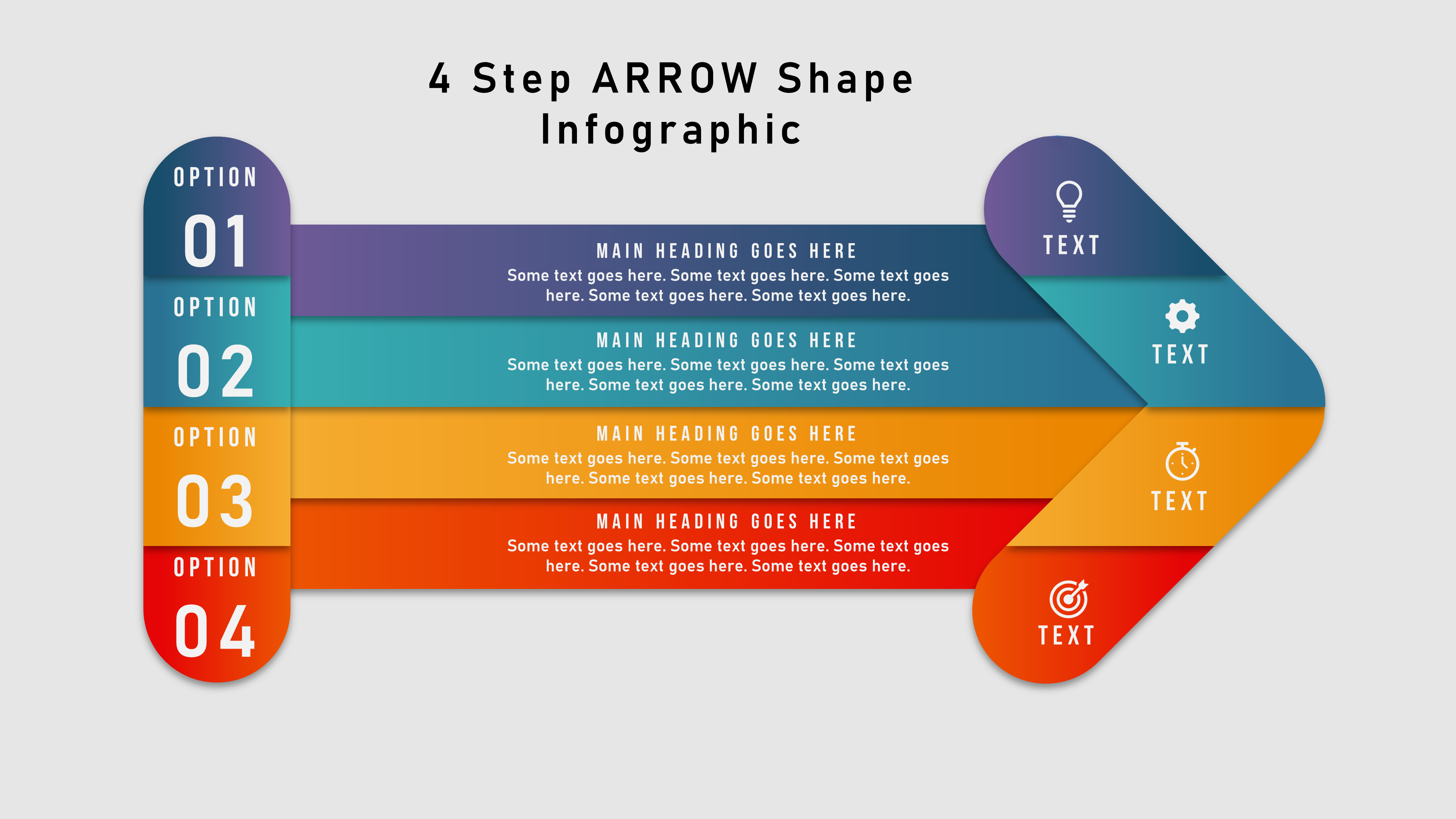 51 Powerpoint 4 Step Arrow Shape Infographic Powerup With Powerpoint