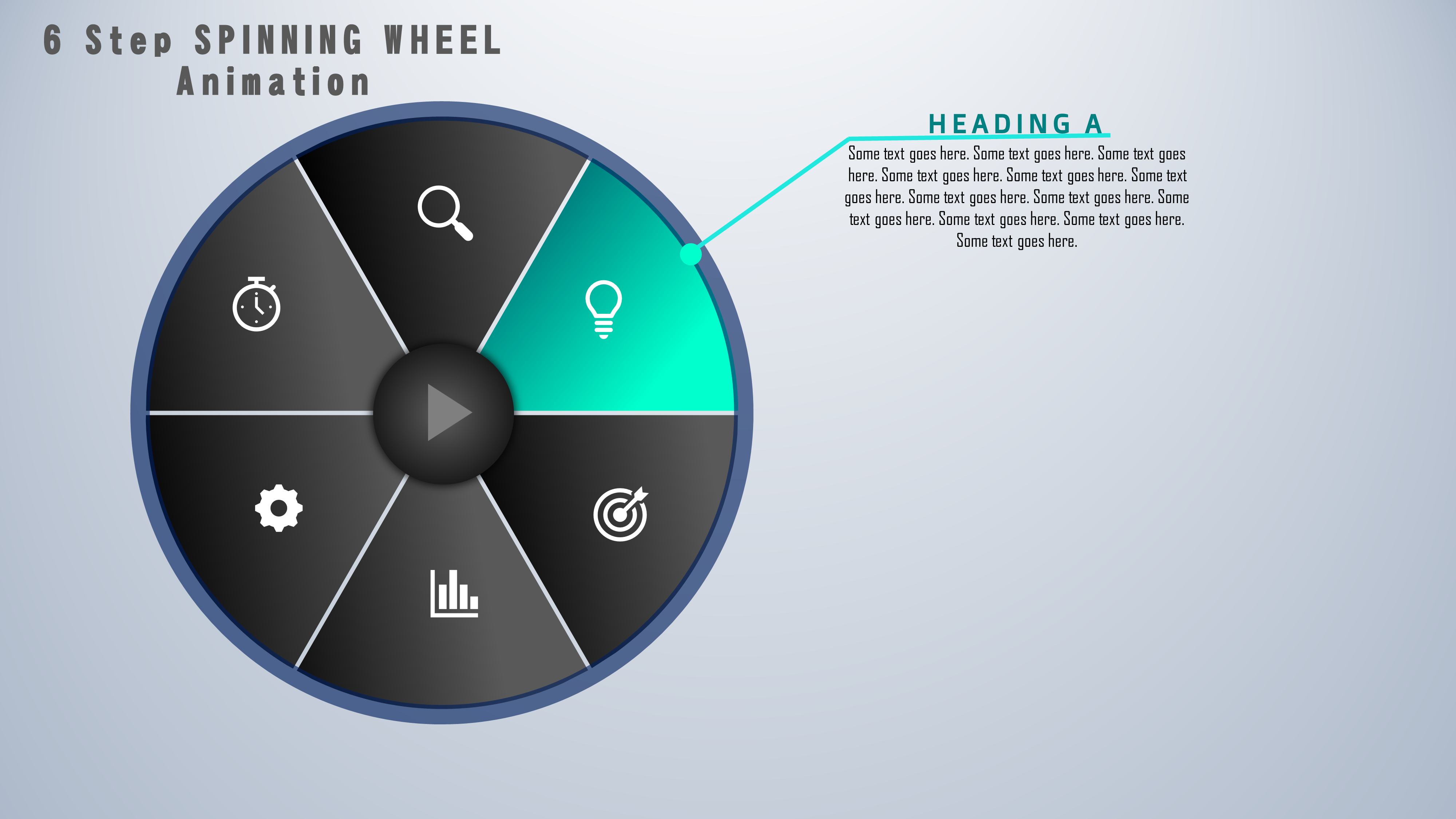 6 Powerpoint 6 Step Spinning Wheel Animation With Morph Transition