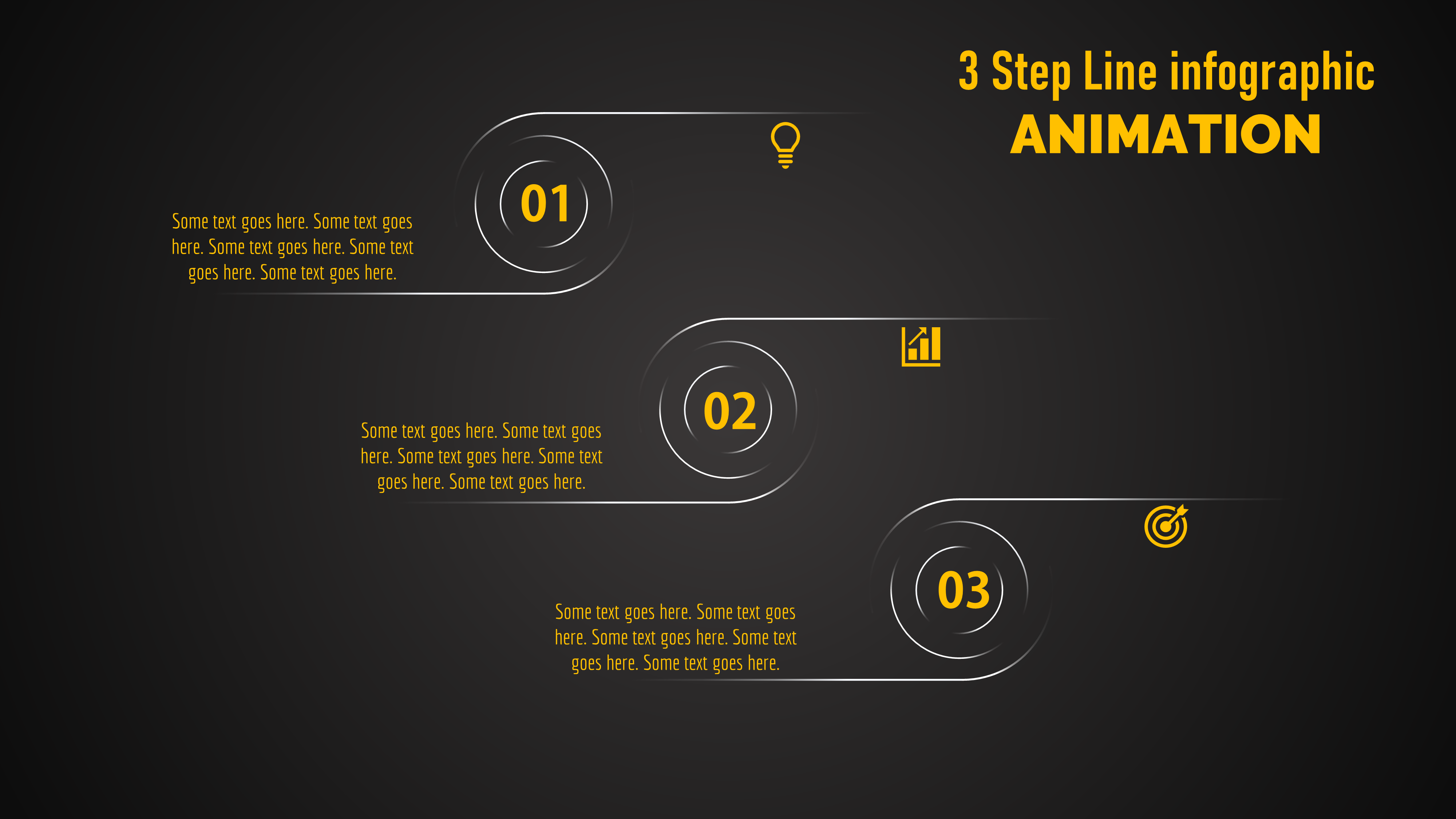 67 Powerpoint 3 Step Line Infographic Animation Powerup With Powerpoint