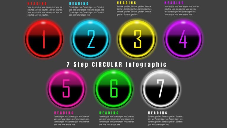 7.PowerPoint 7 Step CIRCULAR Infographic - PowerUP with POWERPOINT