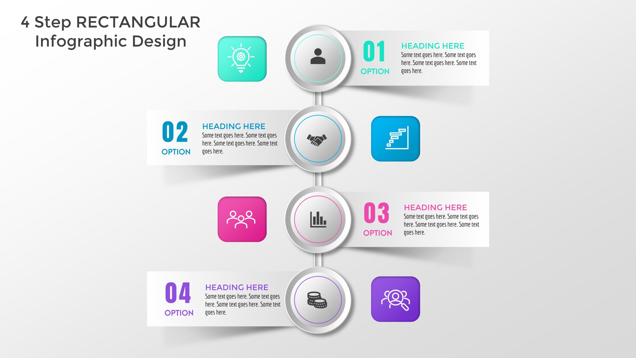 73 Powerpoint 4 Step Rectangular Infographic Powerup With Powerpoint