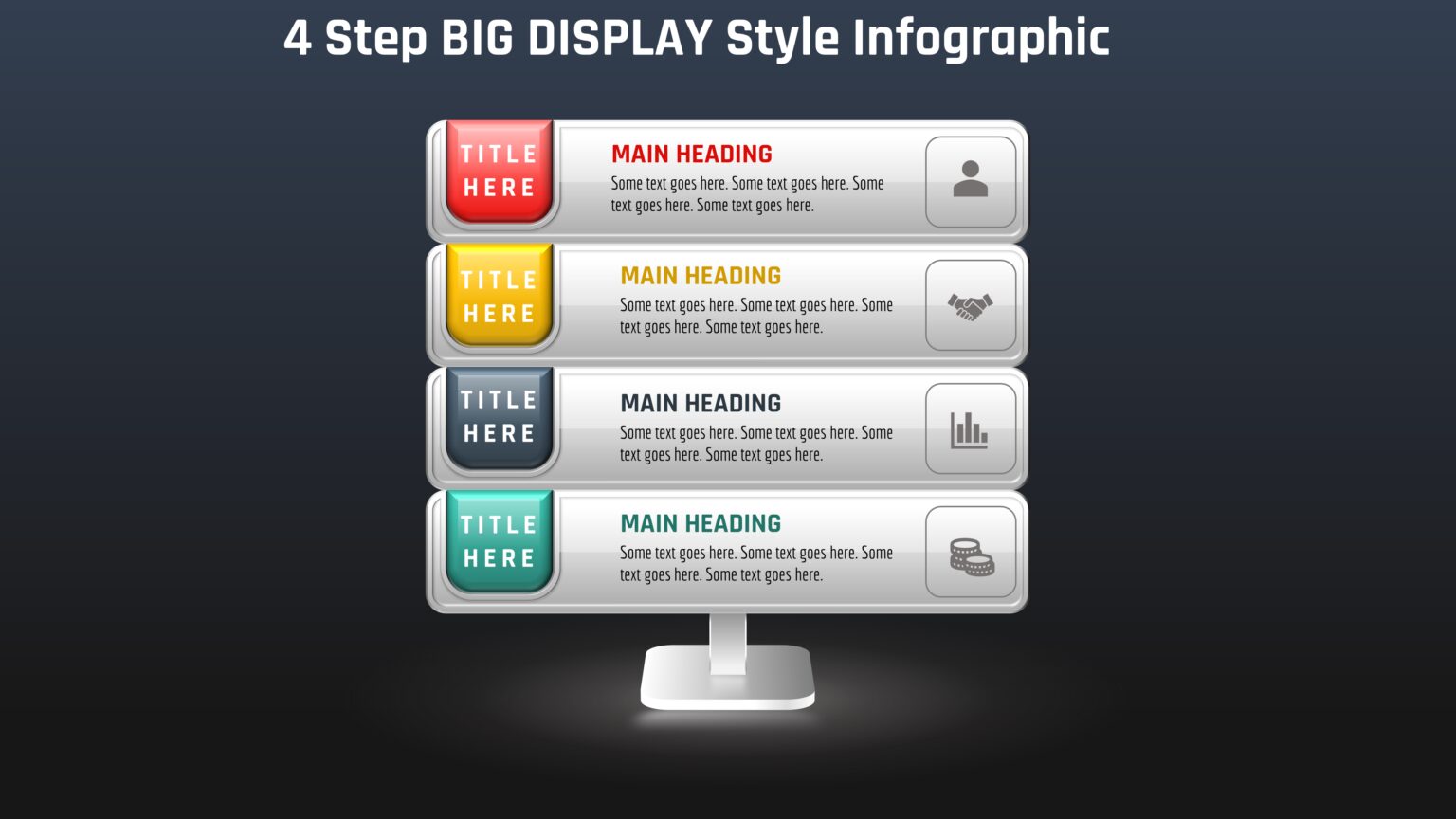 4 Step Infographic PowerPoint Templates - PowerUP with POWERPOINT