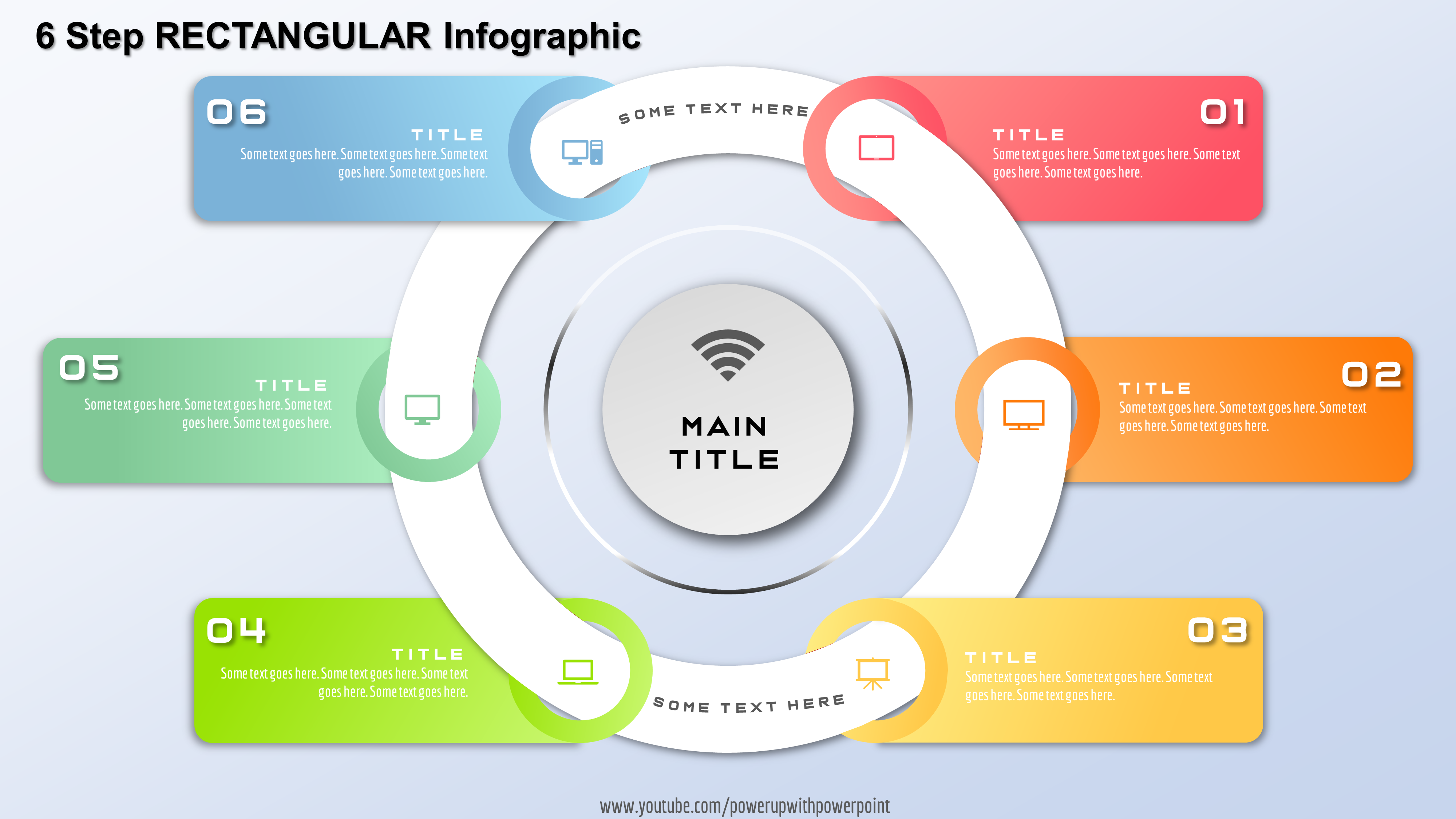 Download Powerpoint 5 Step Rectangular Infographic 87 Powerup With