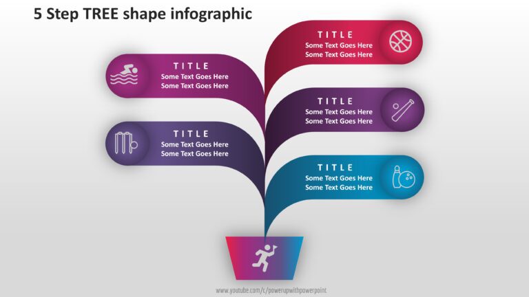 Download PowerPoint 6 step ROUNDED RECTANGULAR infographic #9 - PowerUP with POWERPOINT