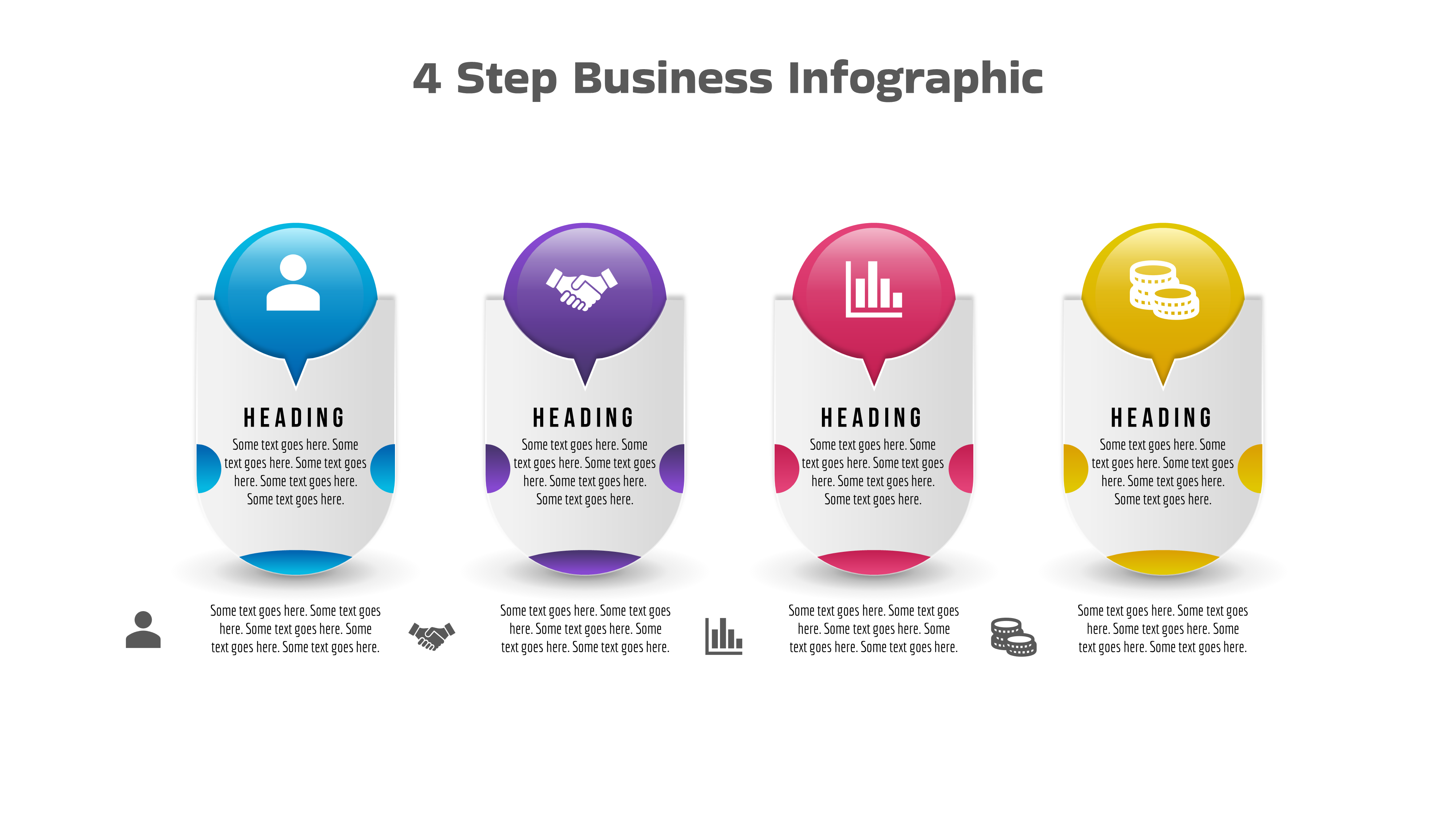 4 Step Infographic Powerpoint Templates Powerup With Powerpoint