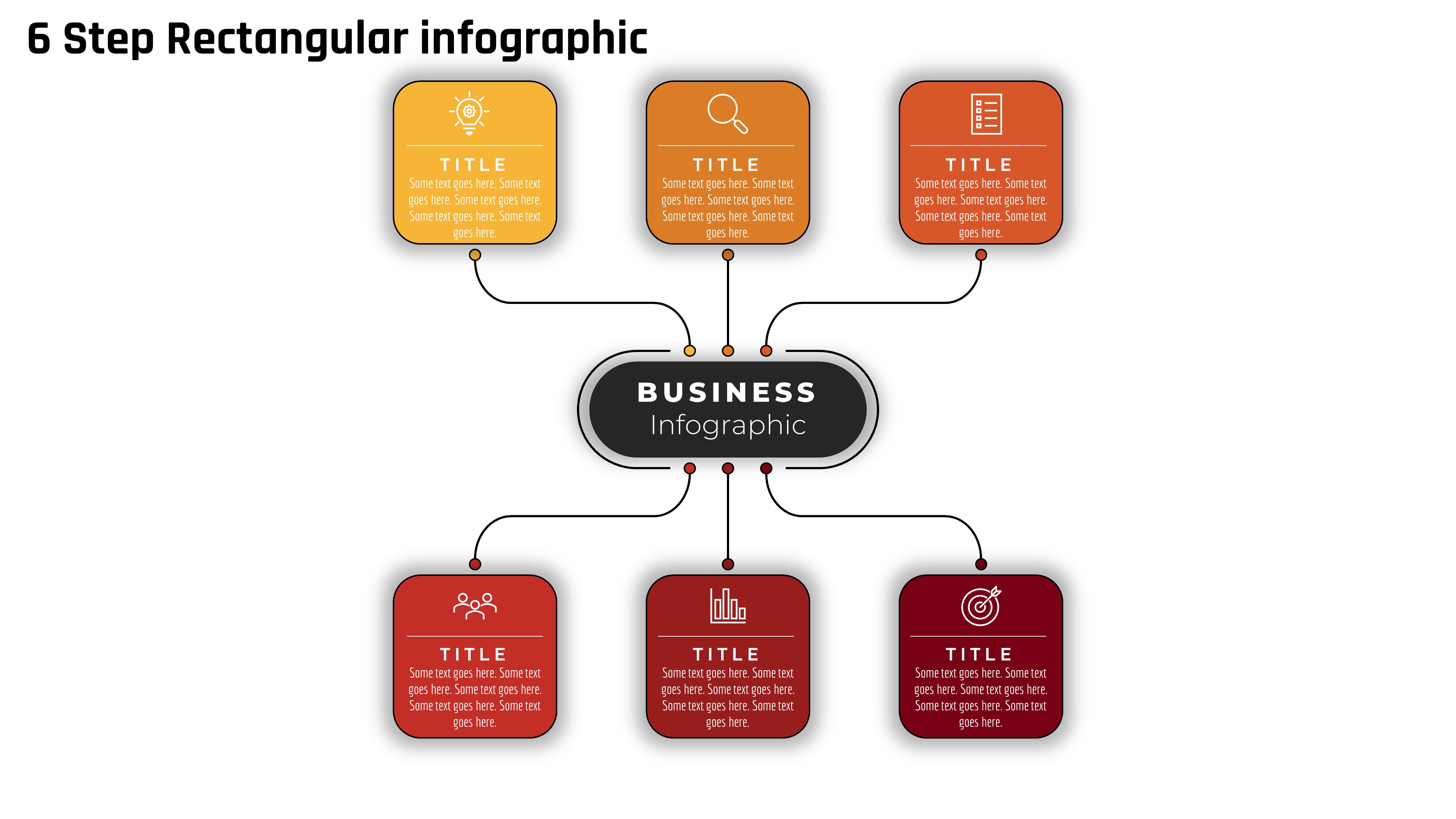 78.PowerPoint 6-Step Rectangular Infographic - PowerUP with POWERPOINT