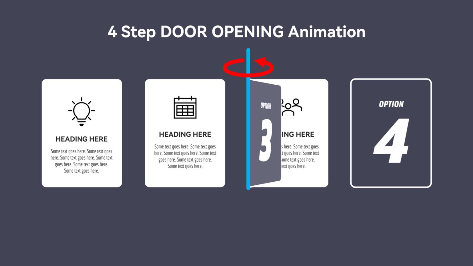 147.PowerPoint 3D Door Opening Animation using MORPH - PowerUP with ...