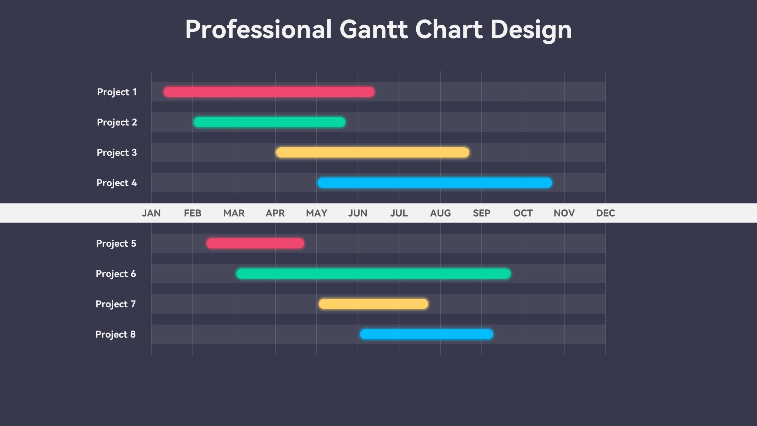 65.Professional Gantt Chart Design using PowerPoint - PowerUP with POWERPOINT