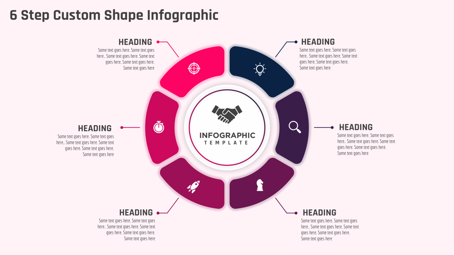 91.PowerPoint 6 Step Circular Custom Shape Infographic – PowerUP with ...